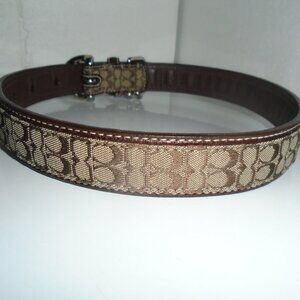 Coach | Dog | New Vintage Y2k Coach Brown Leather Brown Jacquard ...